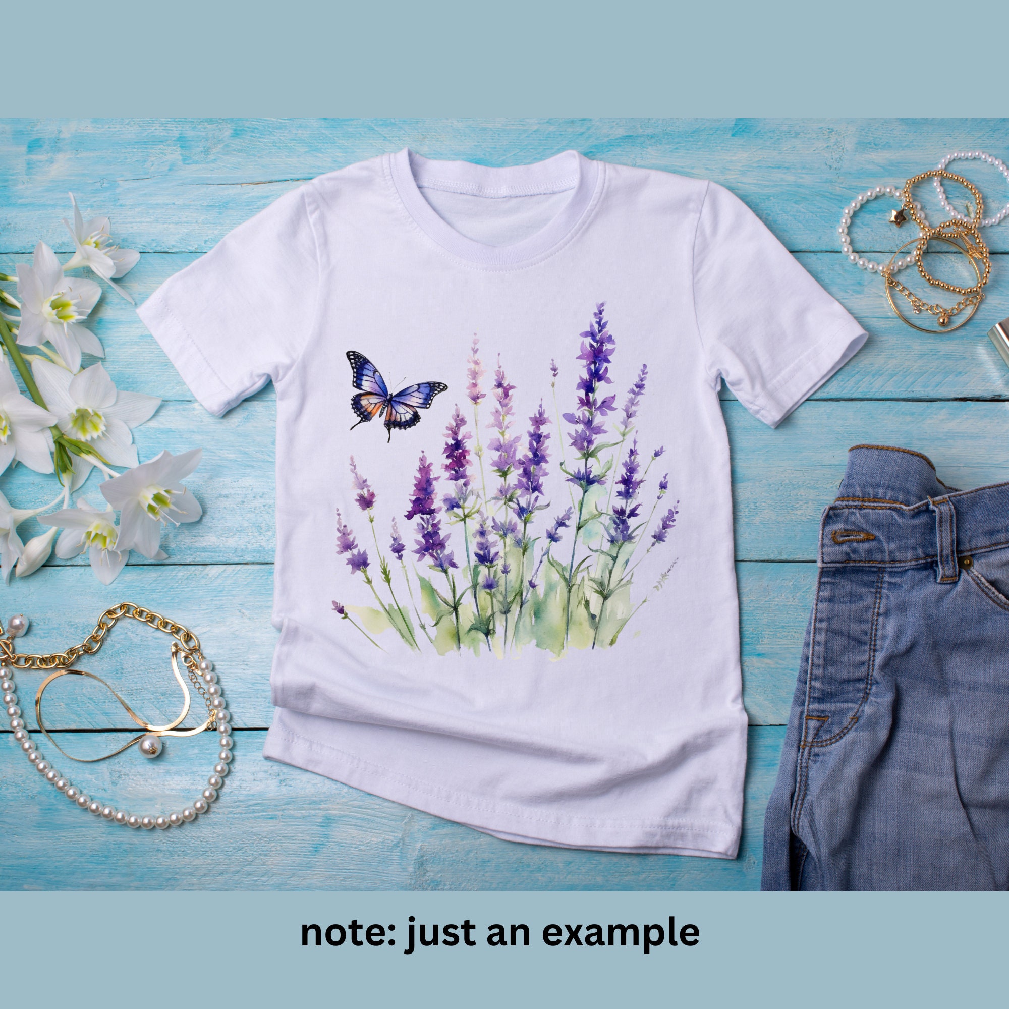 Watercolor Lavender Garden Clipart Bundle Provence Floral - Etsy