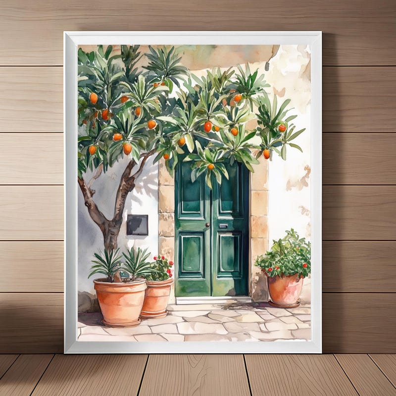 Green Sicilian Print - Etsy UK