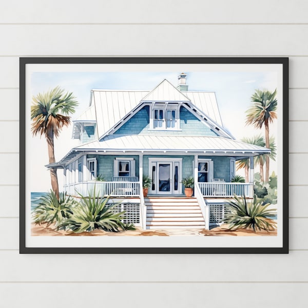 Beach House Art - Etsy