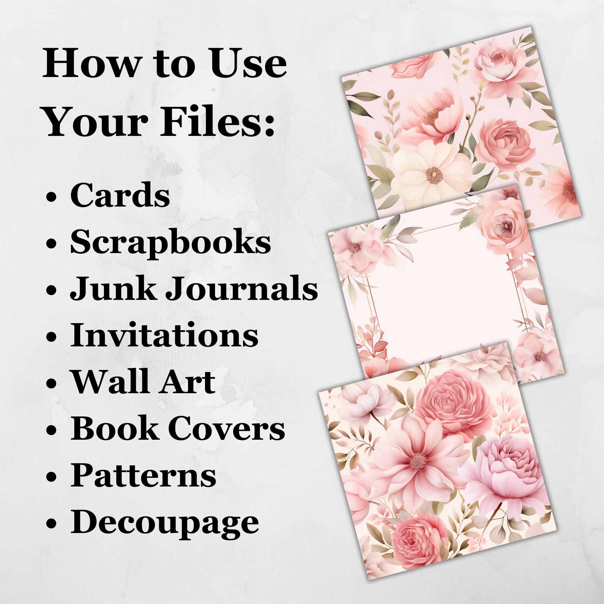 Blush Floral Watercolor Digital Paper, Abstract Pink Spring Watercolor ...