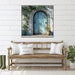 Italian Blue Door Art Print: Mediterranean Mosaic Tile (digital ...