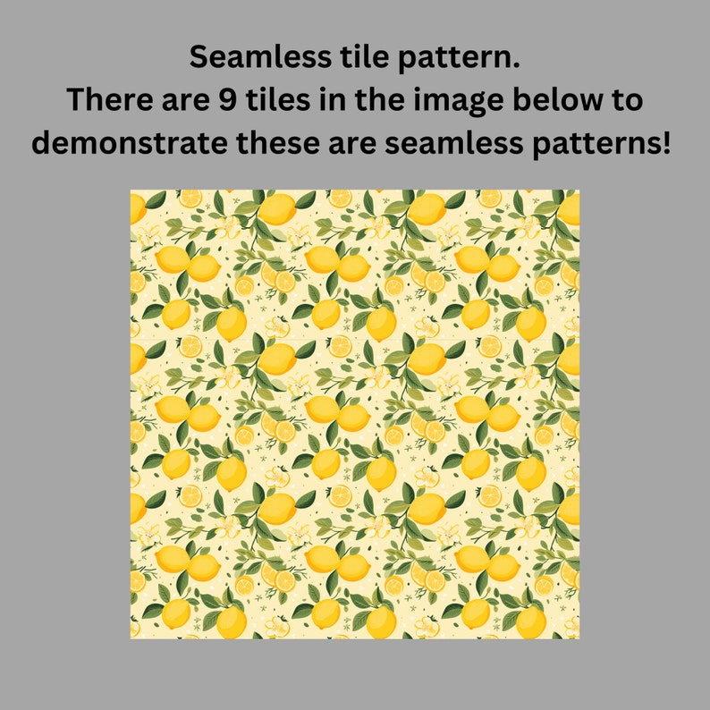 Italian Citrus Digital Paper: Seamless Fruit Patterns (digital Download ...