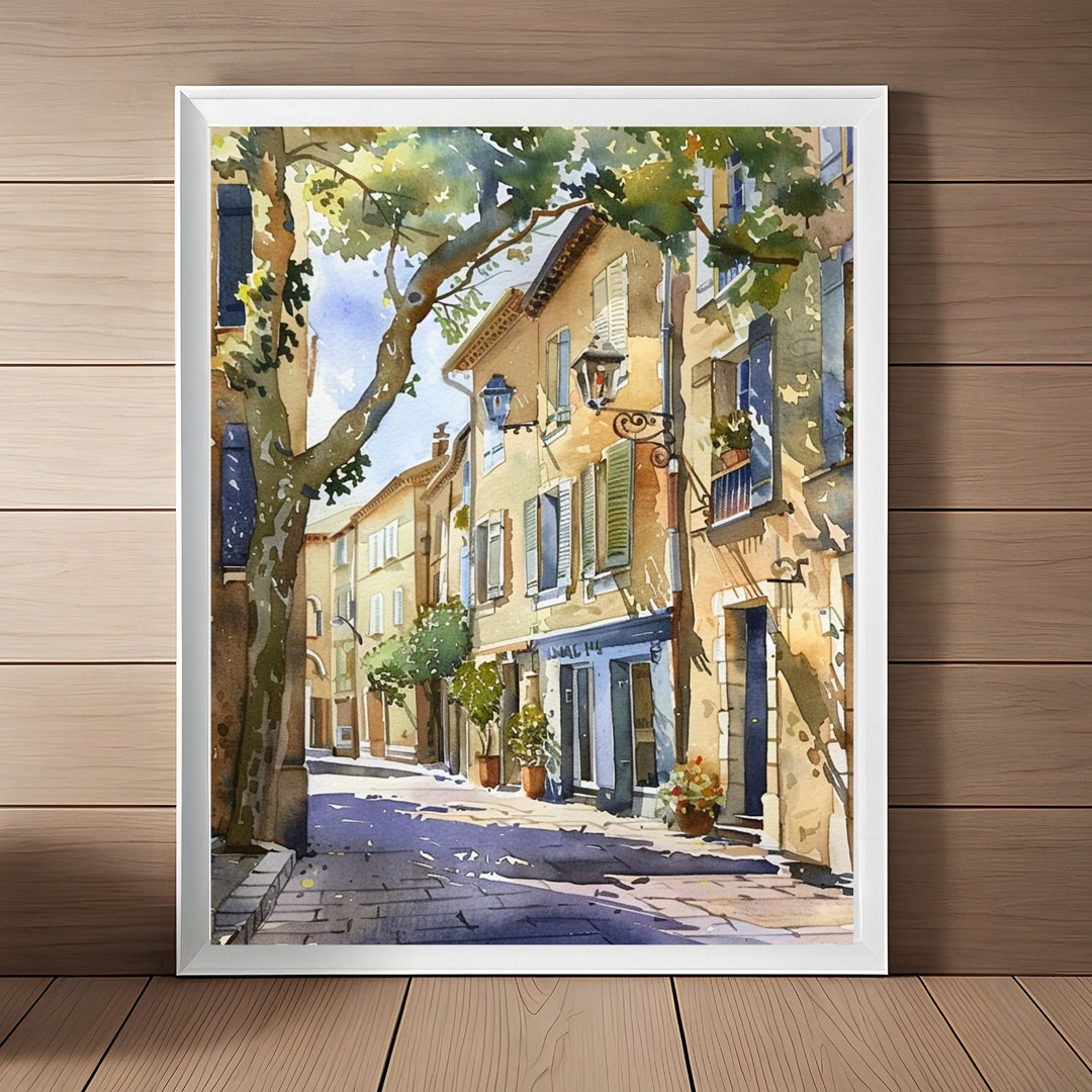 Aix En Provence Art Print, French Painting, France Streetscape ...