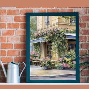 Paris Cafe Watercolor Art Print: Le Marais, French Travel Decor ...