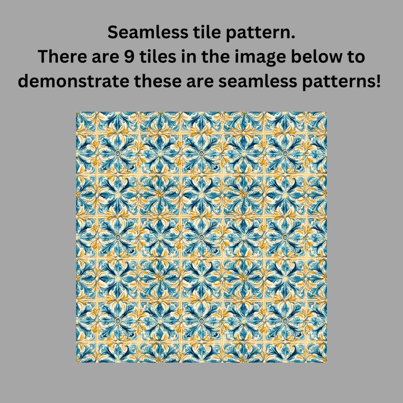 Majolica Italian Tile Digital Paper, Seamless Tiles Scrapbook Pages ...