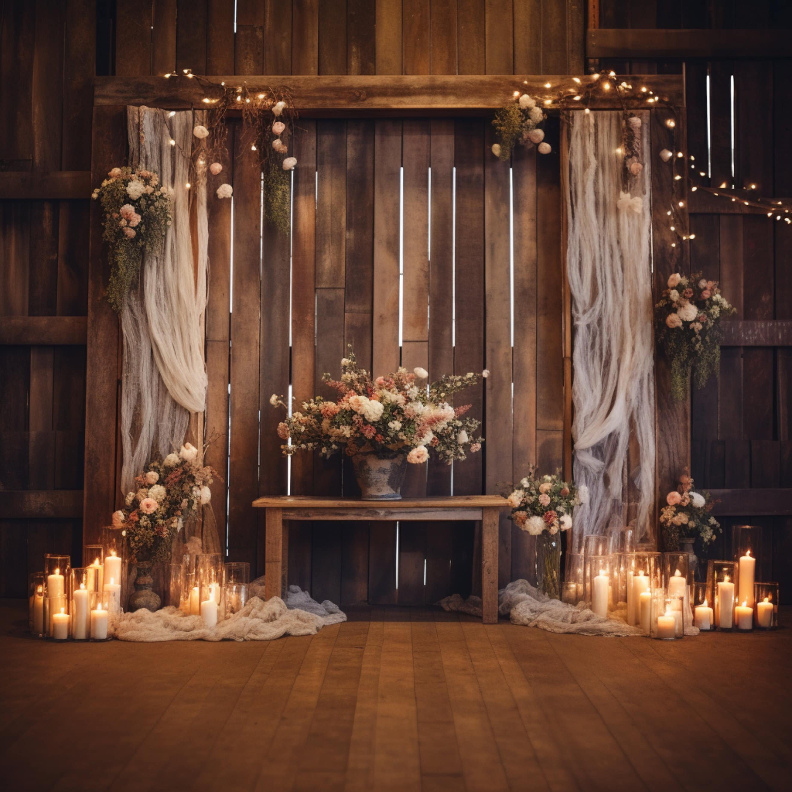 Boho Barn Digital Backdrop: Rustic Photography Overlays (12x12 PNG Set ...