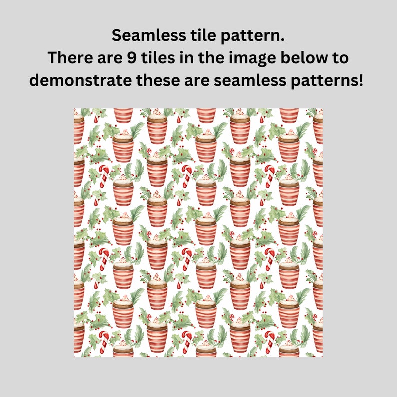 Seamless Watercolor Winter Digital Paper Pack, Christmas Festive ...