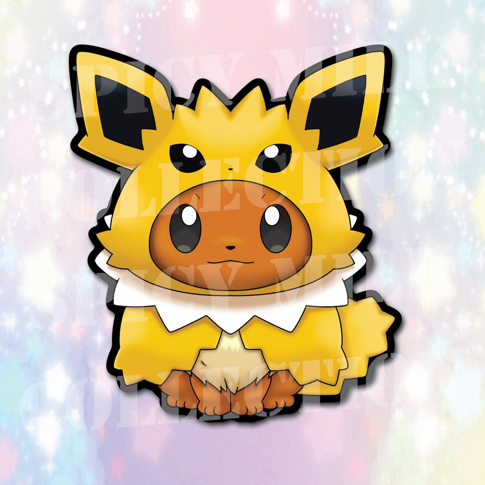 PKM- Eevee Poncho Stickers Eeveelutions Vinyl Decal Die Cut (car Window ...