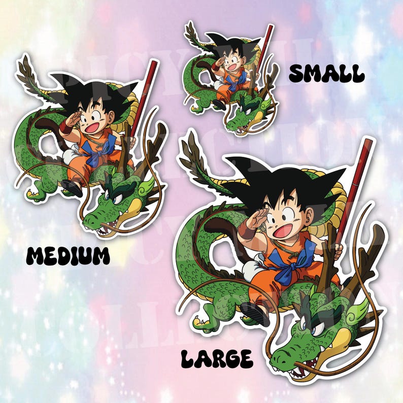 DBZ Kid Goku Riding on Shenron Dragon Ball Z Sticker(ideal for Car ...