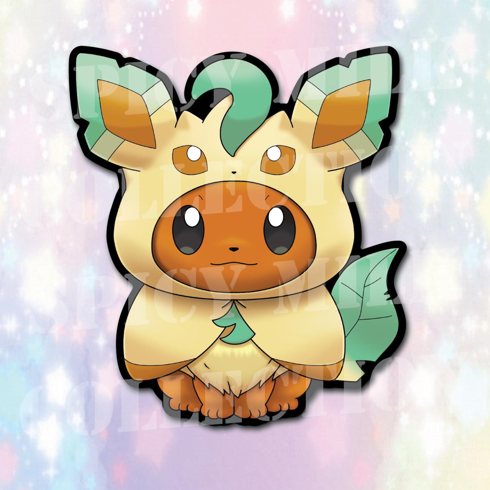 PKM- Eevee Poncho Stickers Eeveelutions Vinyl Decal Die Cut (car Window ...