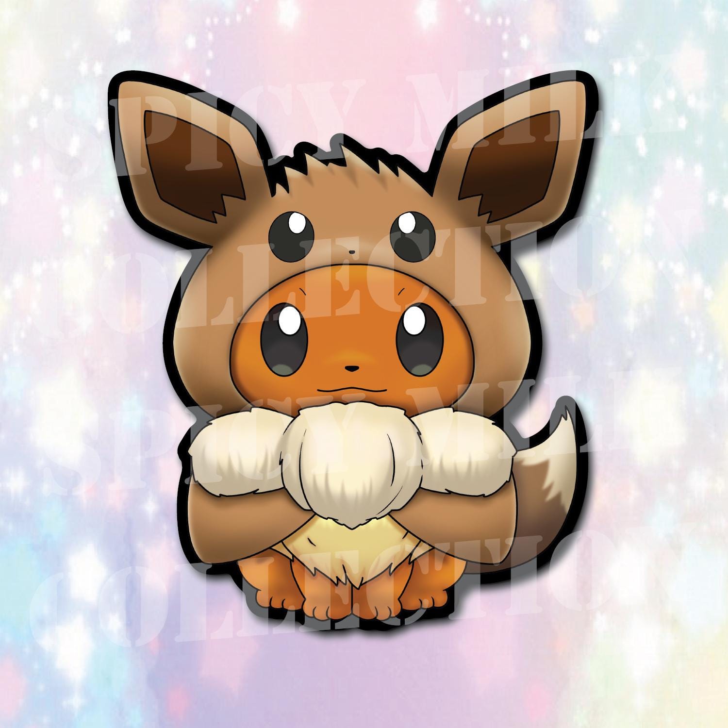 PKM- Eevee Poncho Stickers Eeveelutions Vinyl Decal Die Cut (car Window ...