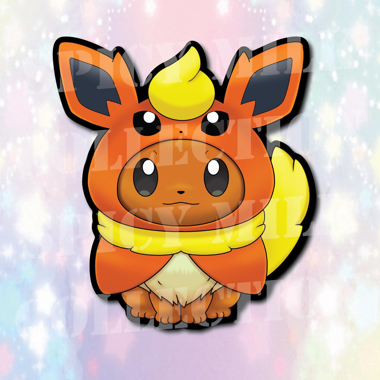 PKM- Eevee Poncho Stickers Eeveelutions Vinyl Decal Die Cut (car Window ...