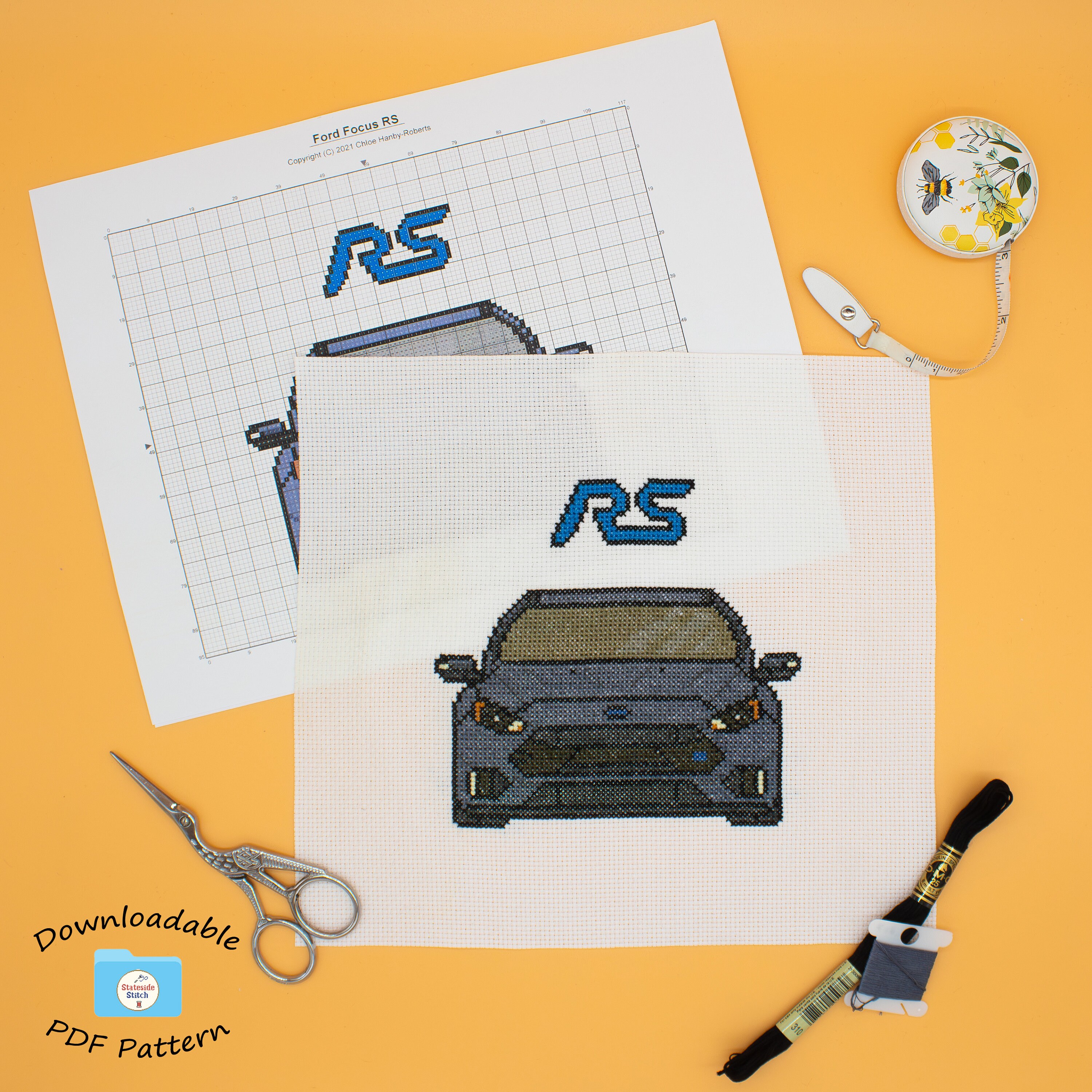 PDF Pattern - Ford Focus RS Cross Stitch - Etsy