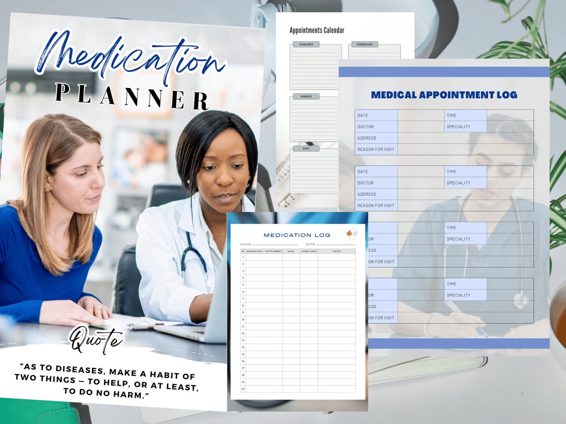 Monthly Medication Tracker Printable, Med Tracker, Chart Monthly ...