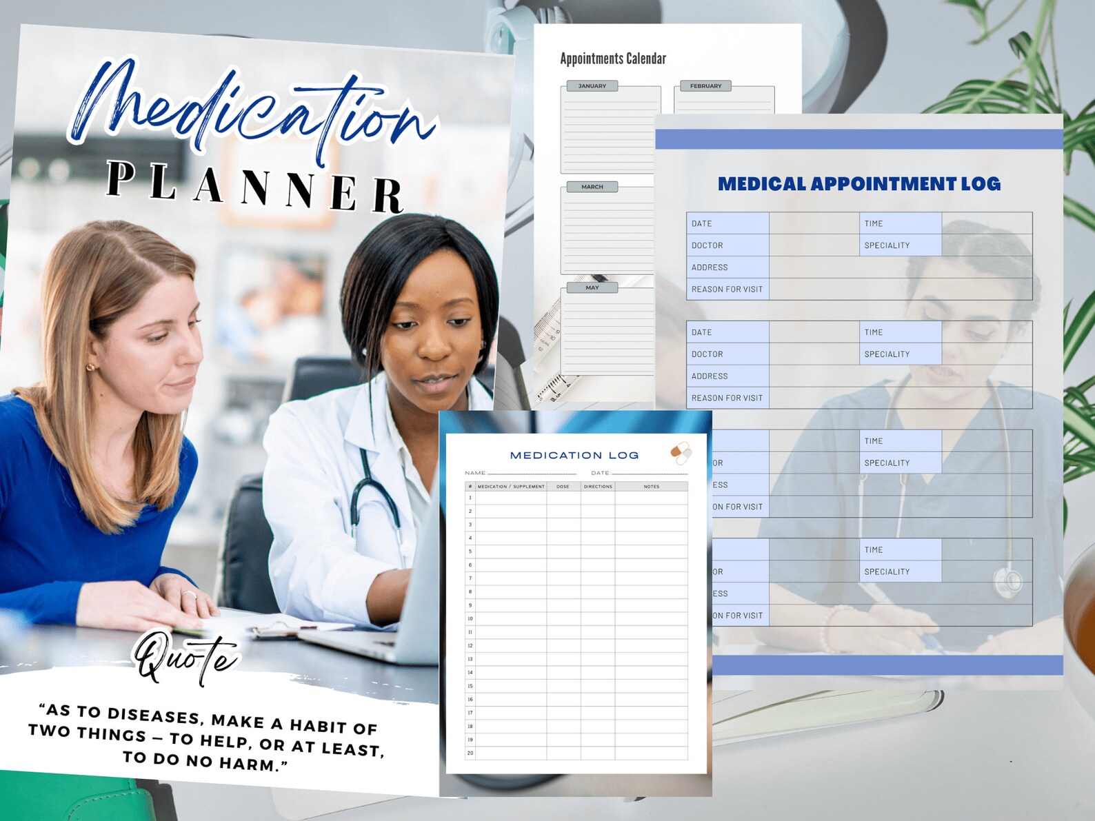 Monthly Medication Tracker Printable, Med Tracker, Chart Monthly ...