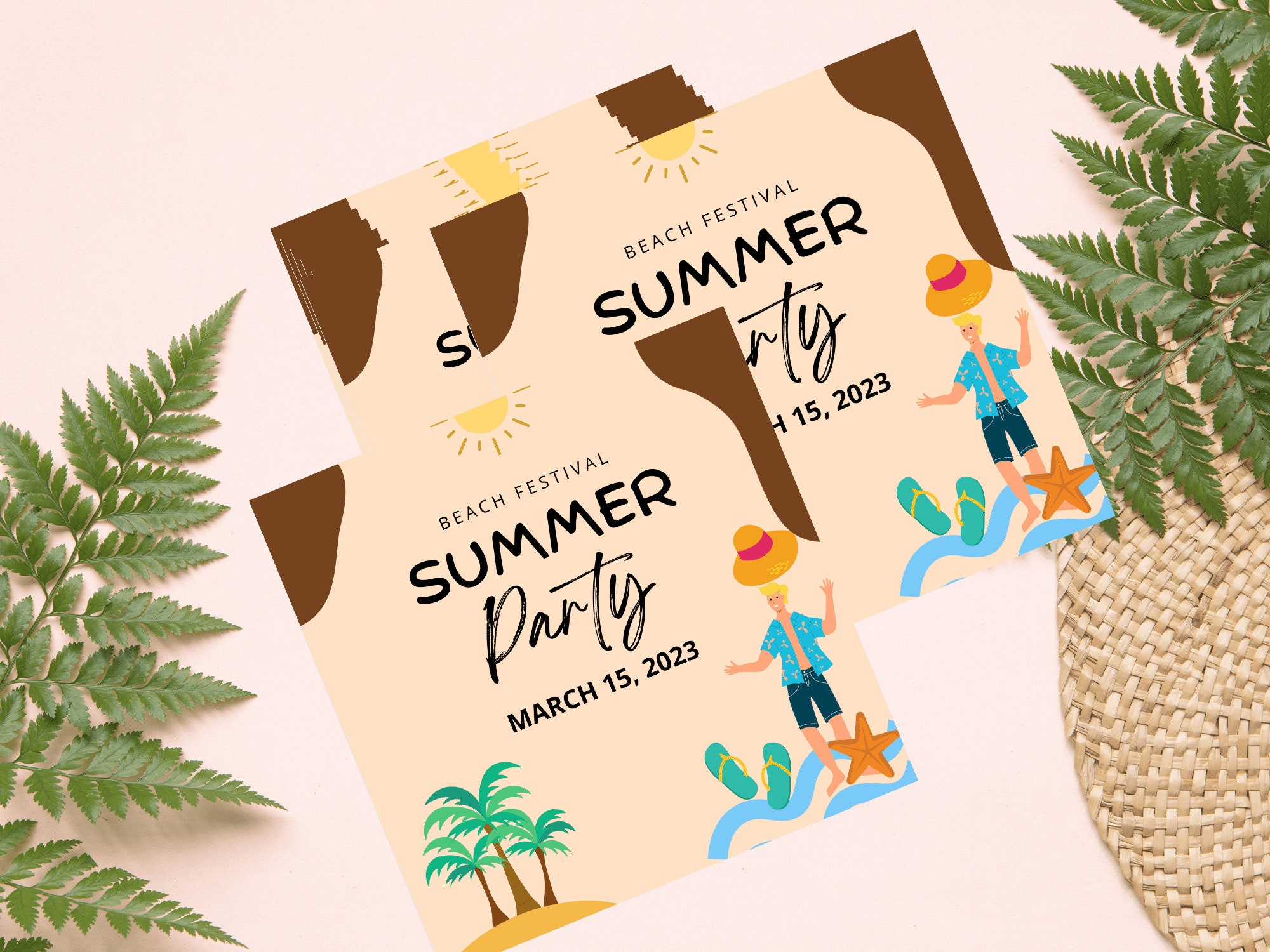Summer Party Flyer, DIY Flyer Template Design, Pool Party Invite Flyer ...