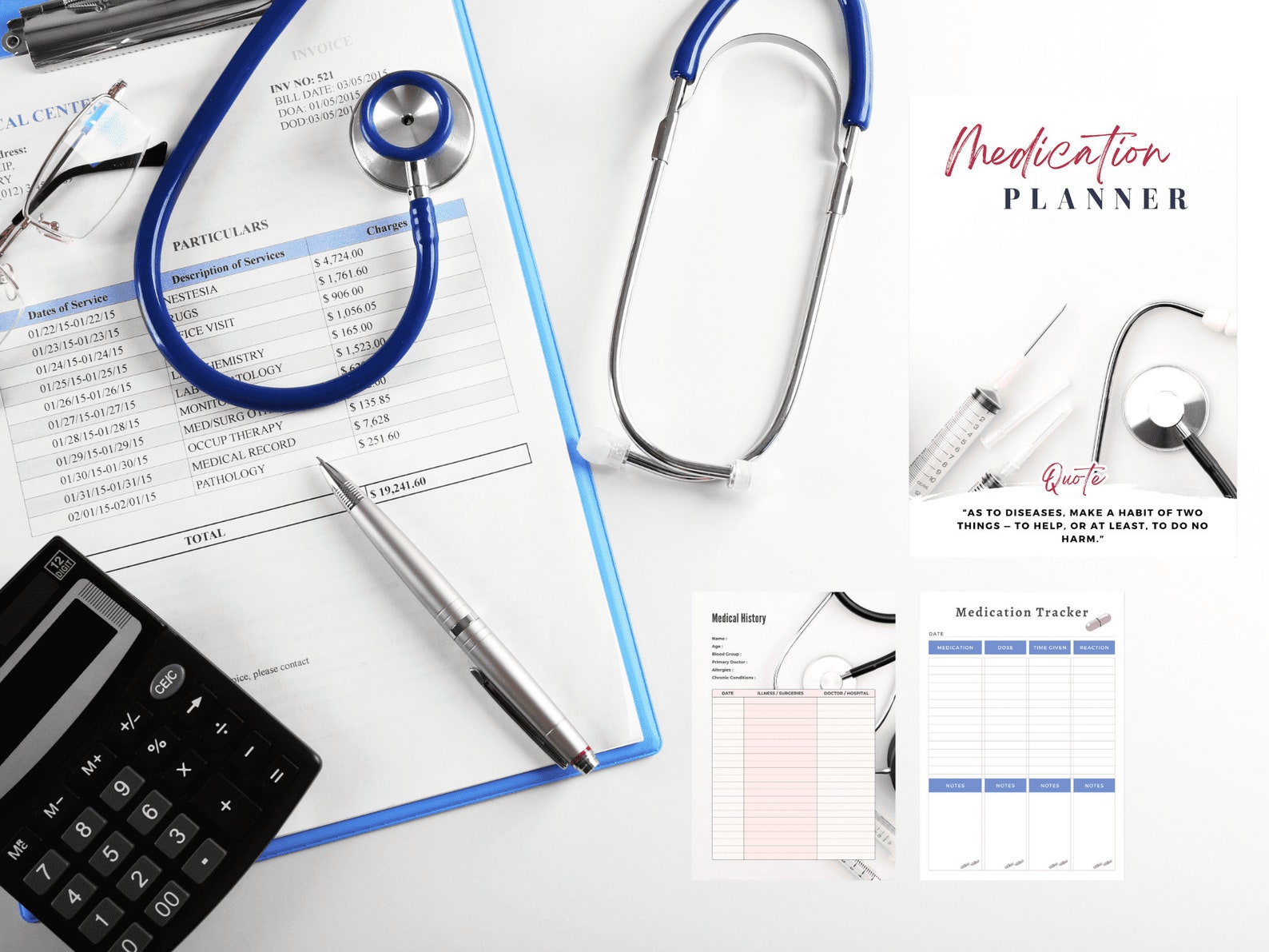 Digital Medication Tracker Printable, Med Tracker, Chart Monthly ...