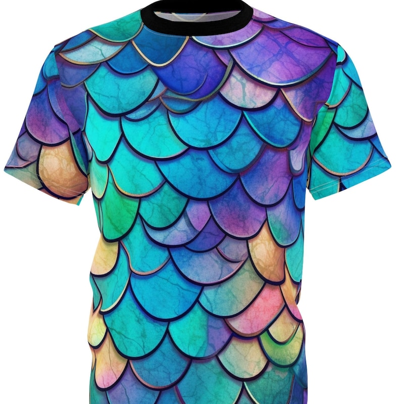 Blue Fish Scale Leggings - Etsy