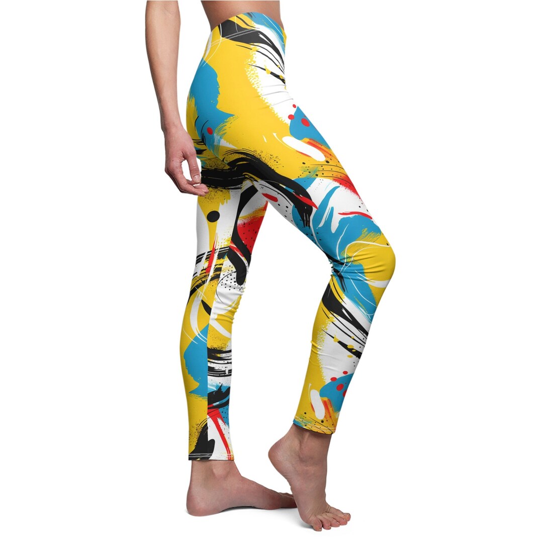 Abstract Art Leggings, Limited Edition, Artist Leggings, Designer ...