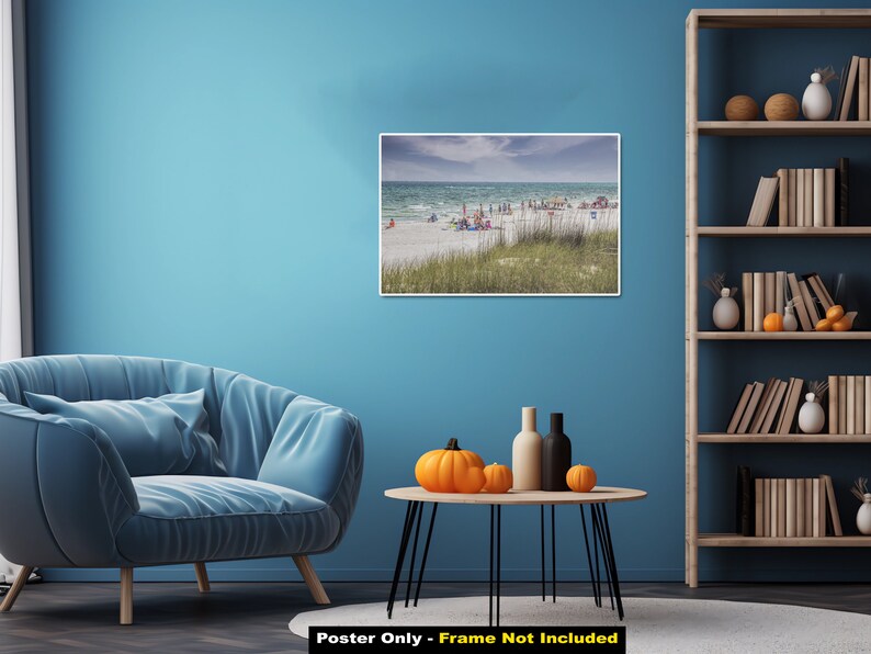 A Day at the Beach Poster Premium Matte Poster, Beach Wall Decoration ...