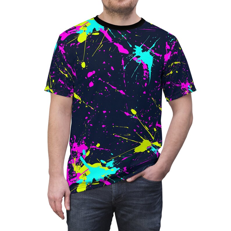 Paint Splatter Tee: Colorful Artist Shirt - Etsy
