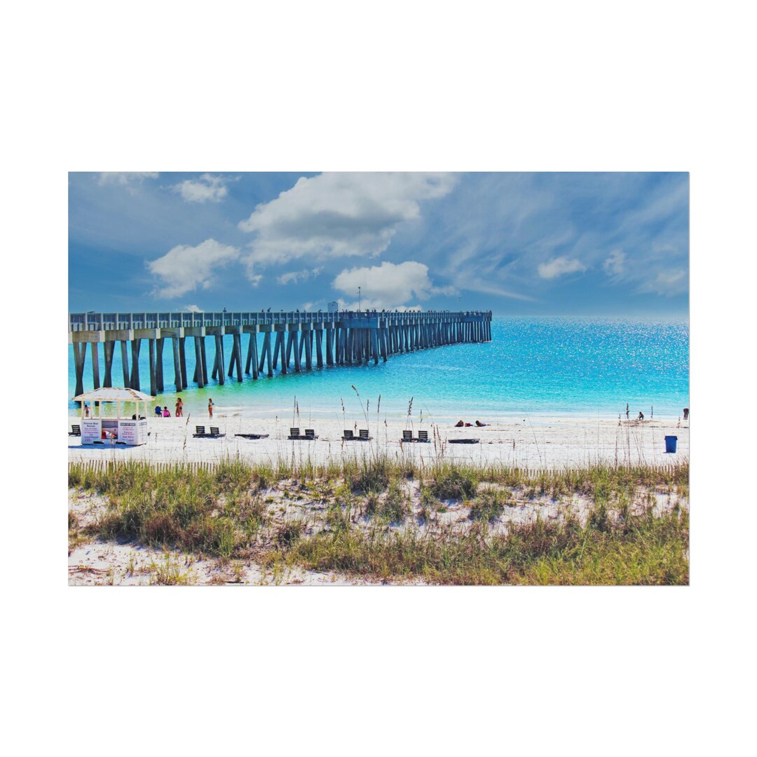 Gulf of Mexico Fishing Pier Poster, Panama City Beach County Pier ...