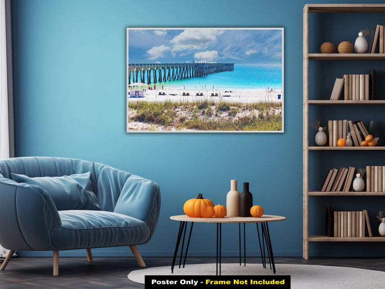 Gulf of Mexico Fishing Pier Poster, Panama City Beach County Pier ...