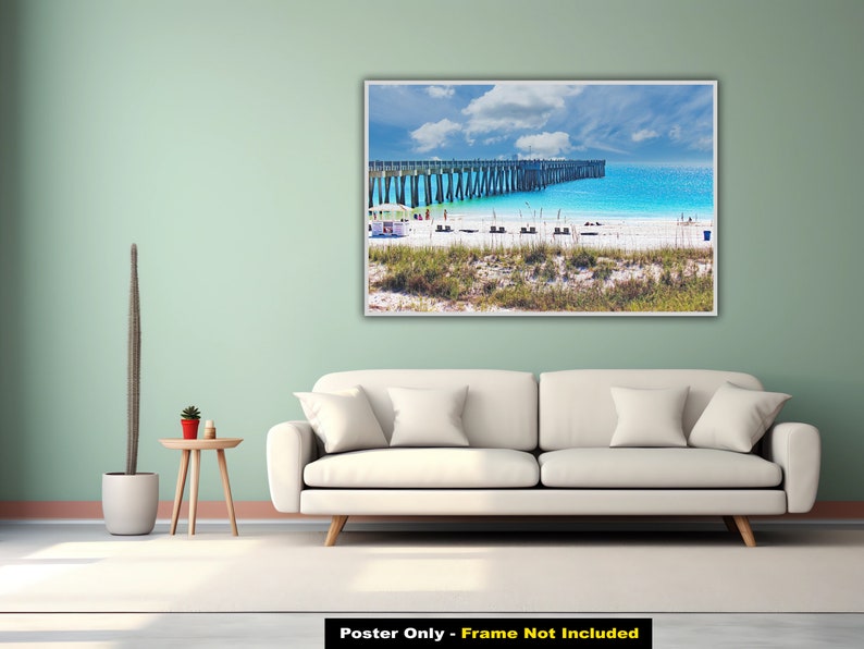 Gulf of Mexico Fishing Pier Poster, Panama City Beach County Pier ...