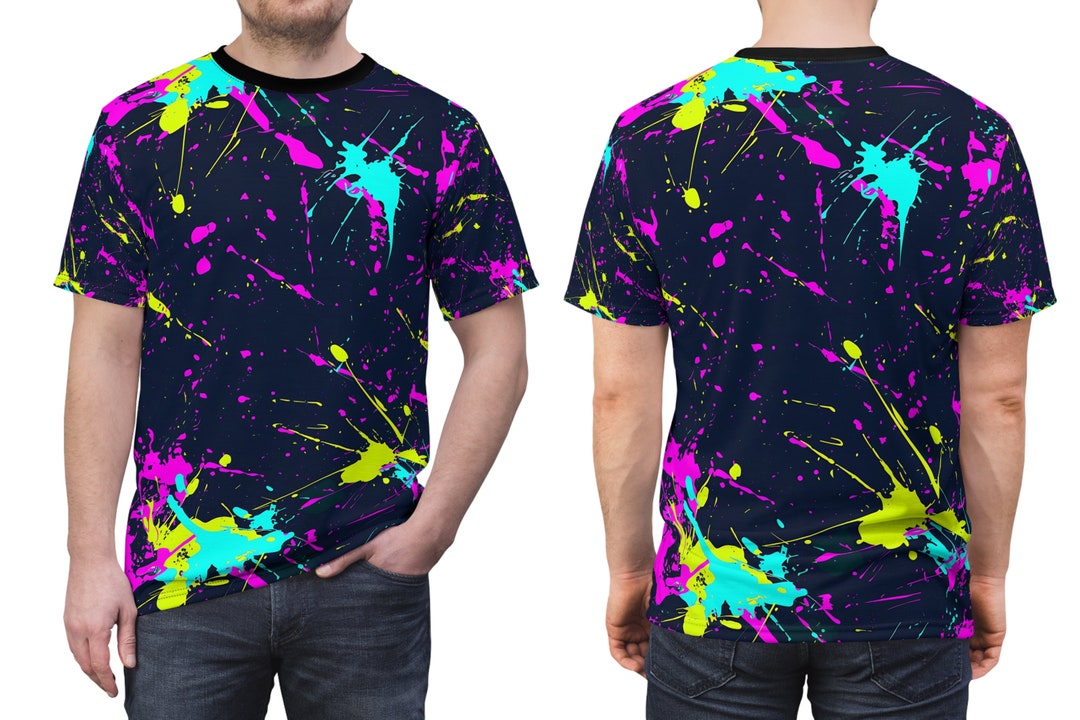Paint Splatter Tee: Colorful Artist Shirt - Etsy