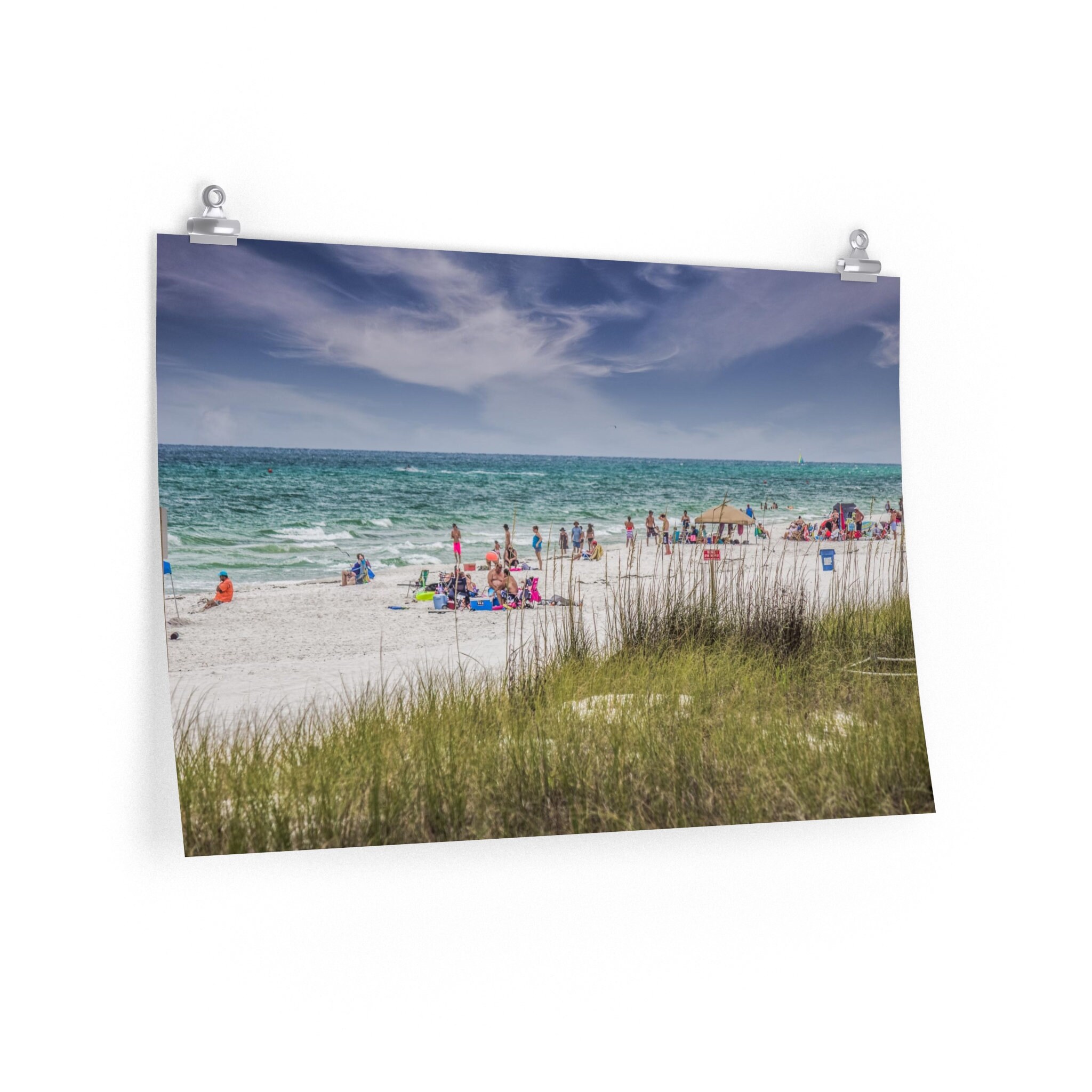 A Day at the Beach Poster Premium Matte Poster, Beach Wall Decoration ...