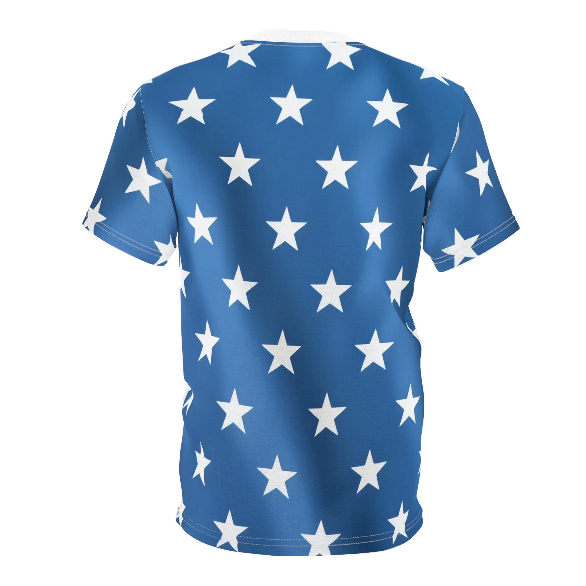 Blue and White Stars Tee, American Flag Tee, U S A Flag Tee, White ...