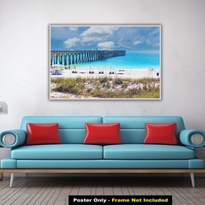 Gulf of Mexico Fishing Pier Poster, Panama City Beach County Pier ...