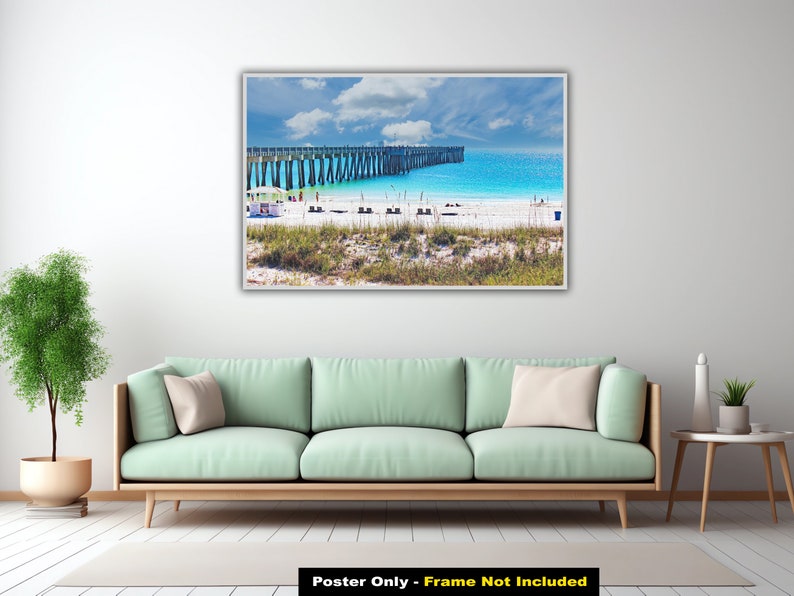 Gulf of Mexico Fishing Pier Poster, Panama City Beach County Pier ...