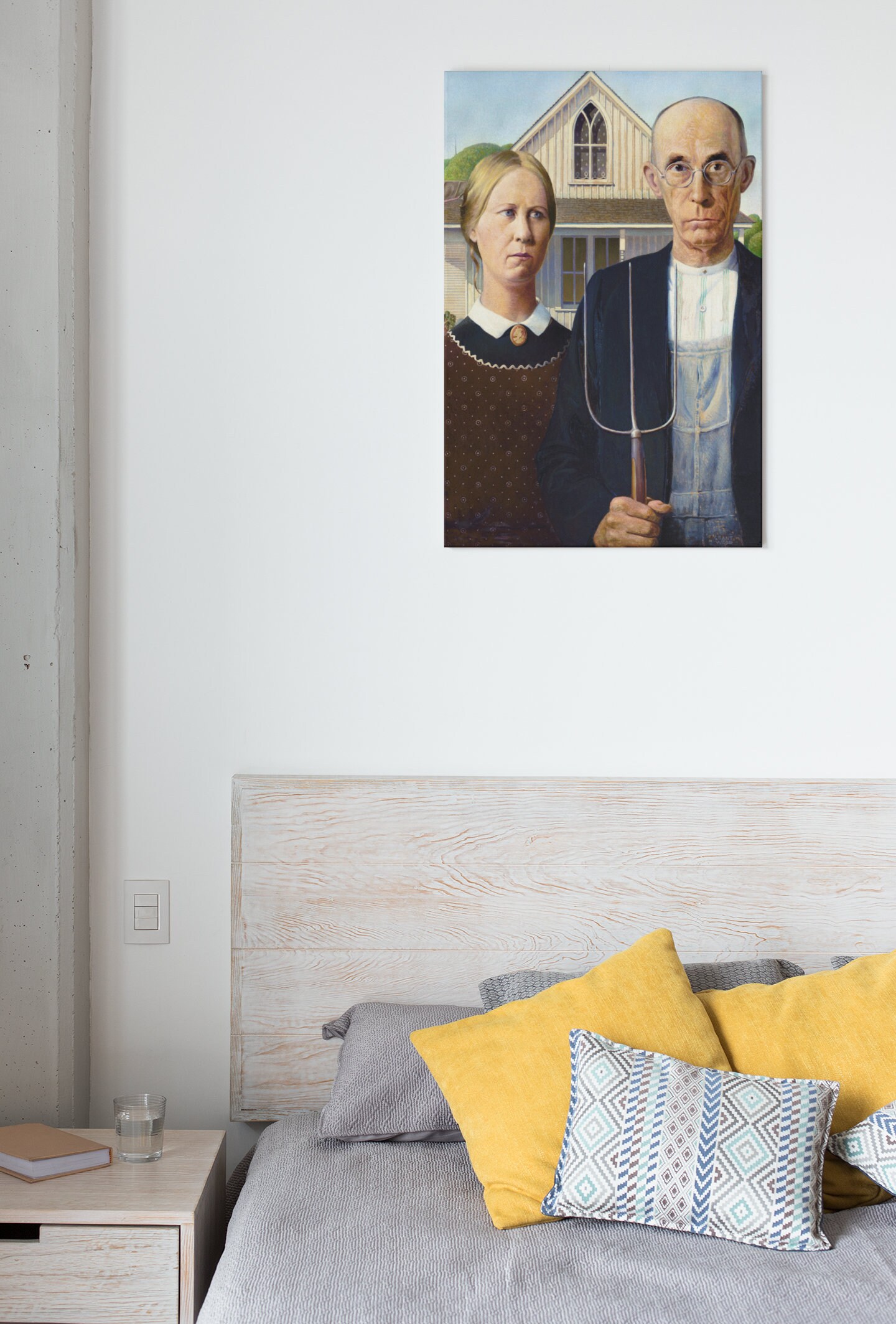 Grant Wood's American Gothic (1930), Wall Decor, Wall Art, Classic ...