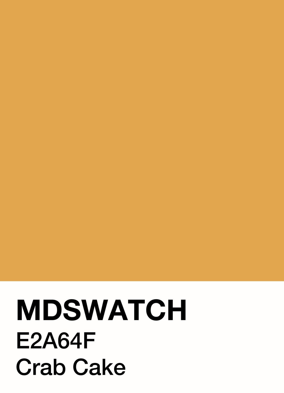 MDTONE - Crab Cake Pantone Swatch Digital Print - Etsy