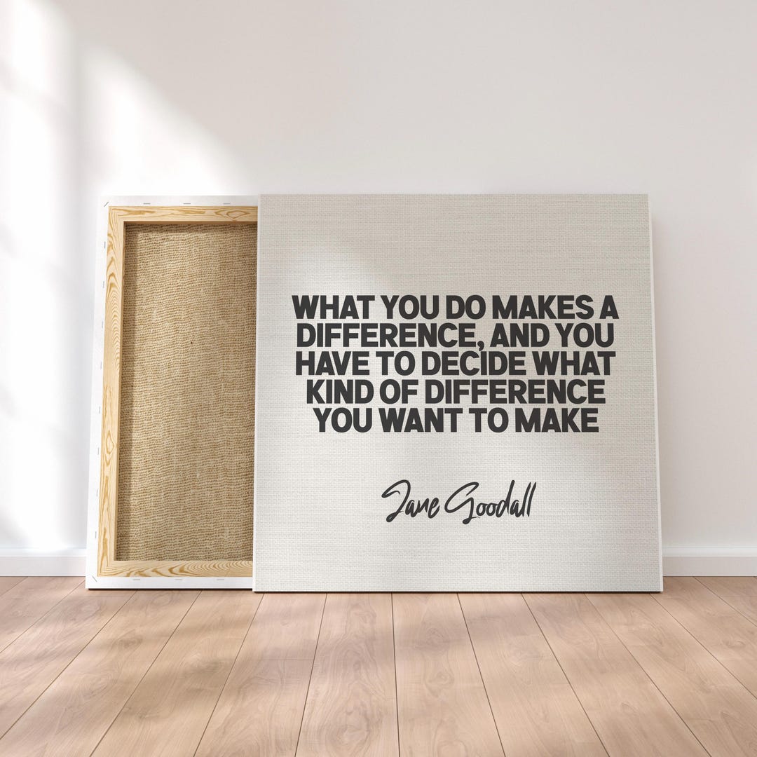Jane Goodall Quote Print – Inspirational Wall Art – Success Poster for ...