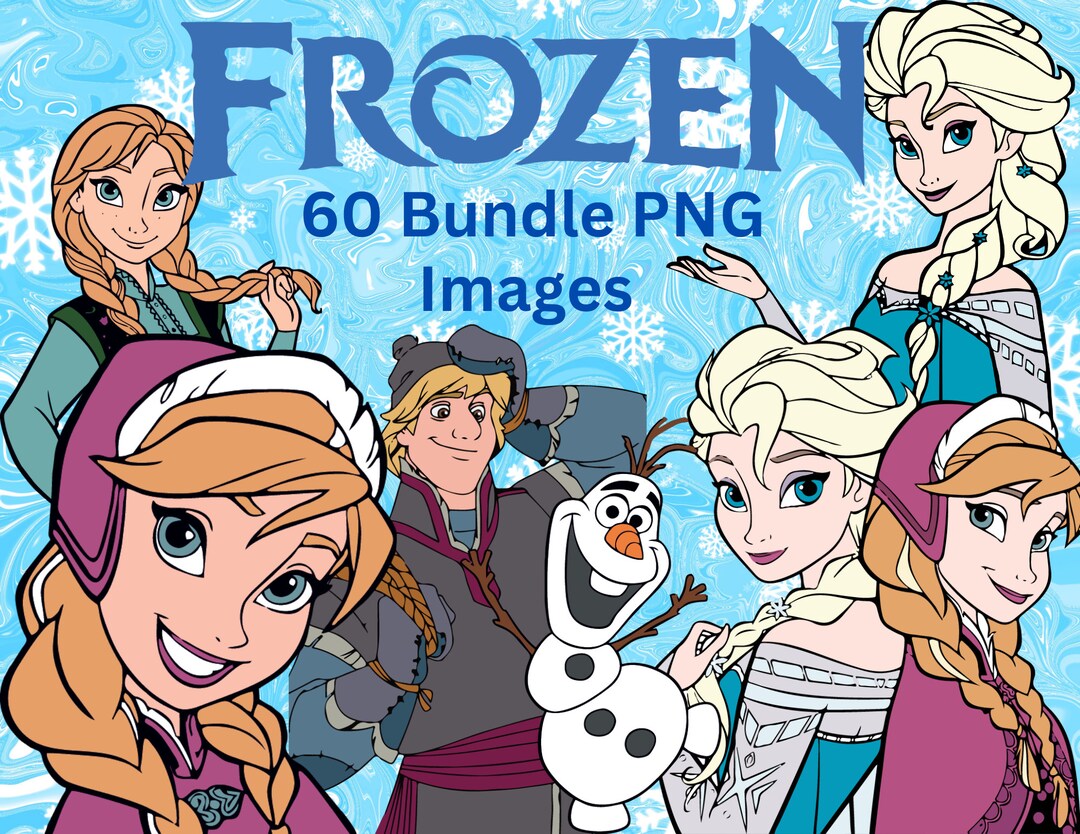 60 FROZEN BUNDLE Download Images, 60 Frozen Digital File PNG Images - Etsy
