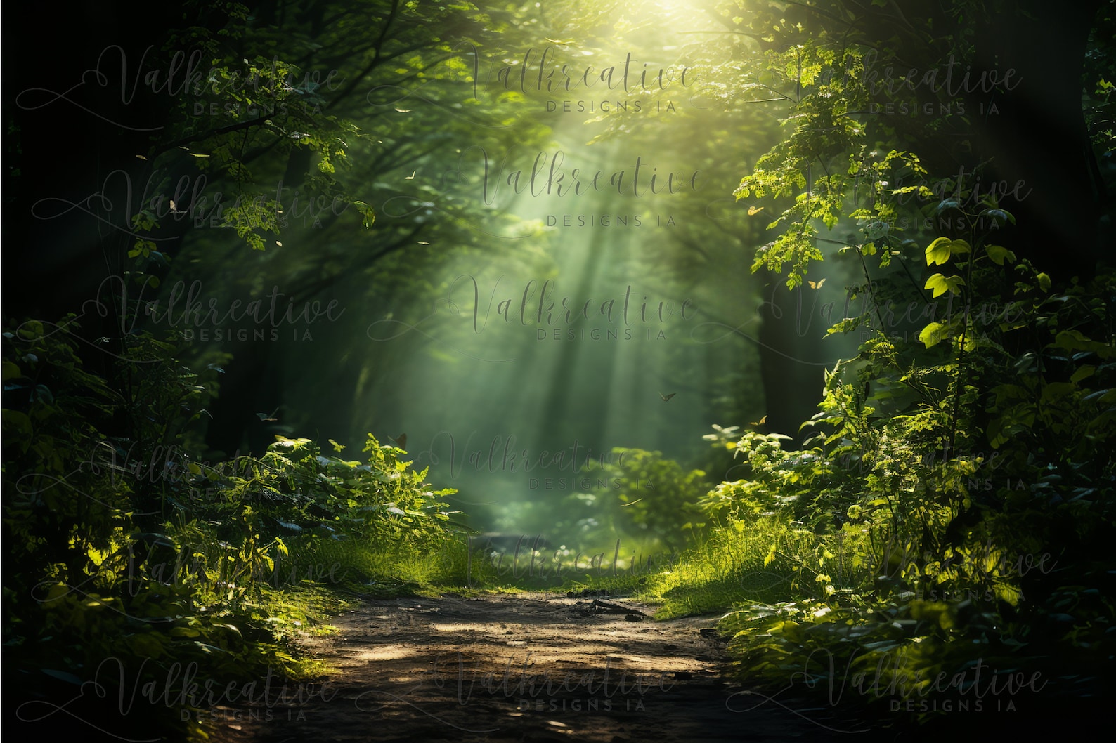 Digital Forest Backdrop Photoshop, Sunset Digital Background in the ...