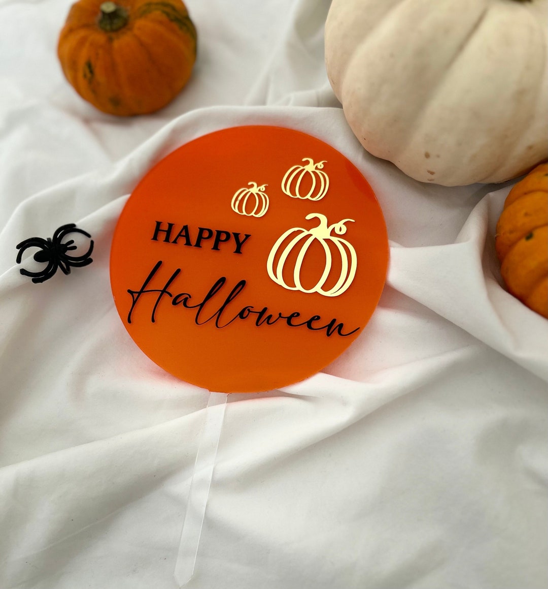 Halloween Cake Topper, Halloween Party Decor, Acrylic Halloween Cake ...