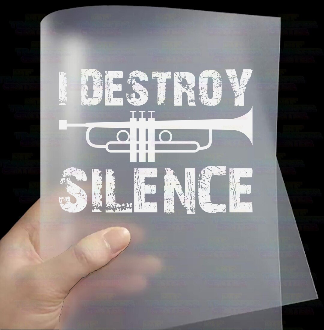 Trumpet I Destroy Silence DTF Transfers | Ready to Press Band Humor ...