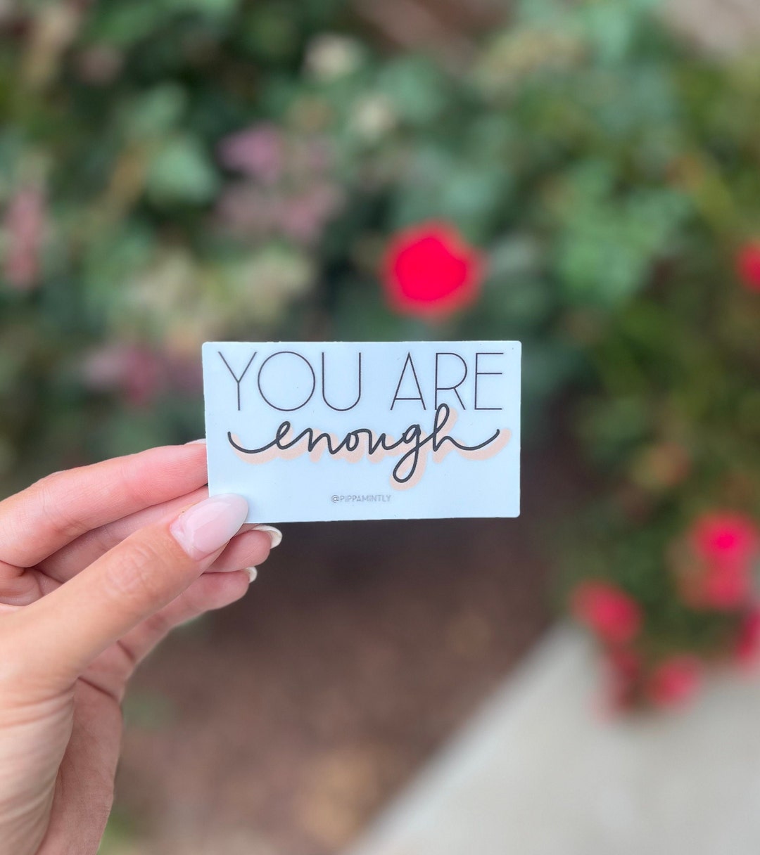 You Are Enough Vinyl Sticker, Cute Sticker, Positive Affirmation ...