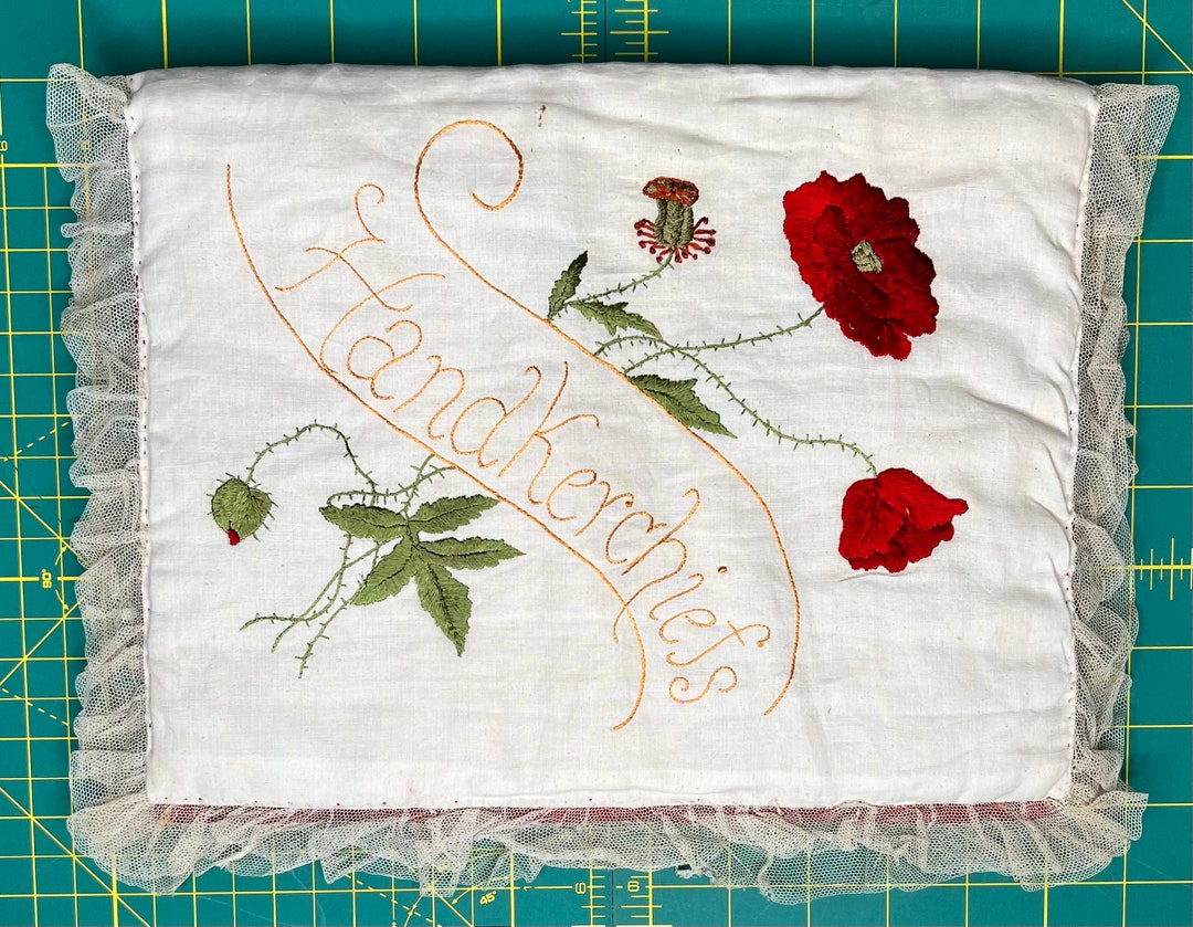 Lovely Antique Hand Kerchiefs Fabric Folder - Etsy