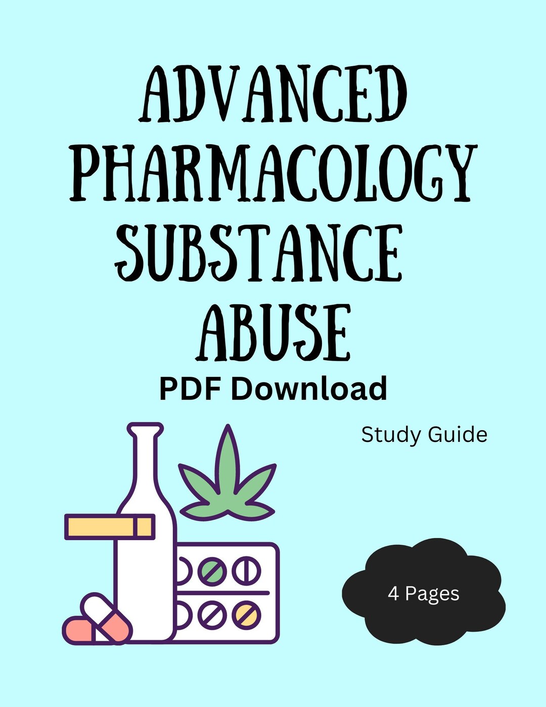 Advanced Pharmacology Substance Abuse Study Guide for MSN APRN FNP ...