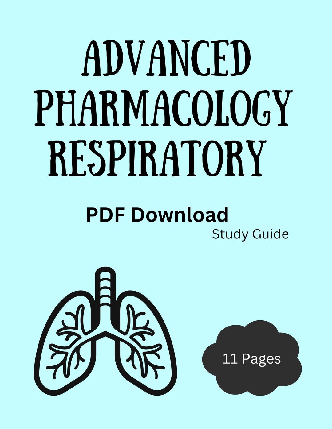 Advanced Pharmacology Respiratory Study Guide MSN RN FNP - Etsy