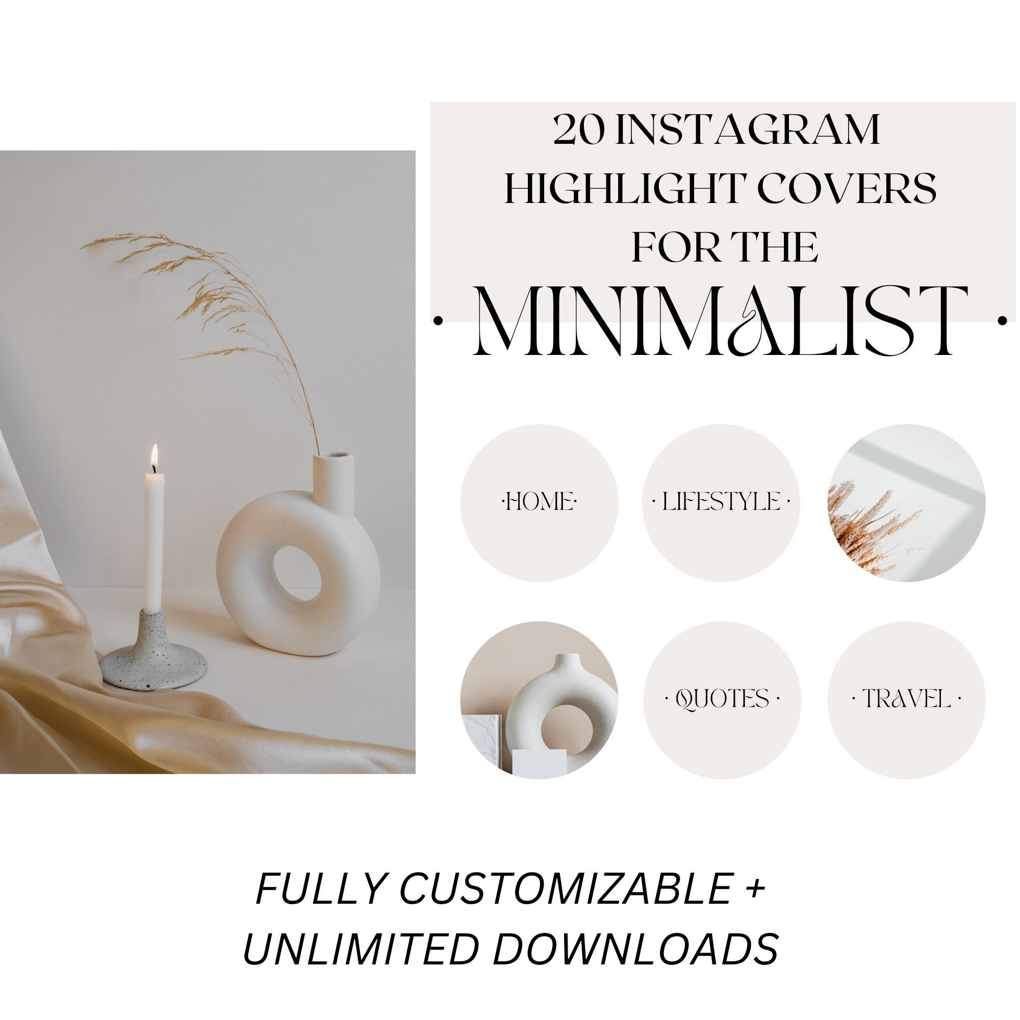 Instagram Story Highlight Cover // Minimalist Blogger Instagram ...