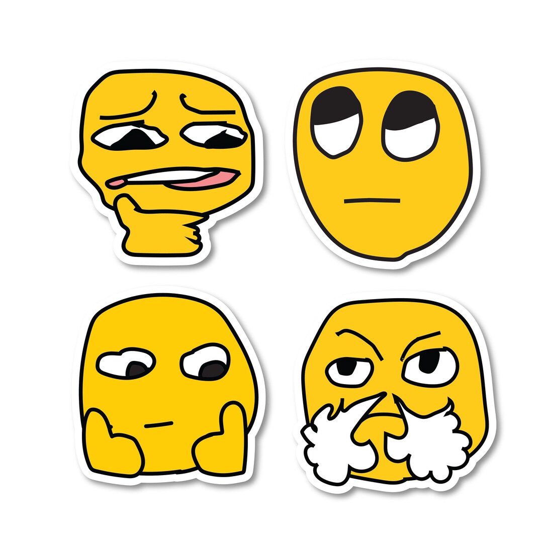Scuffed Smiley Sticker Bundle - Etsy