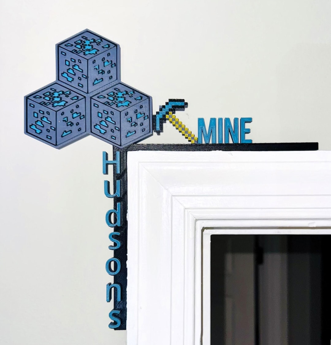 Minecraft Door Sign | 3D Printed Accessory for Kids Room Decor & Unique ...