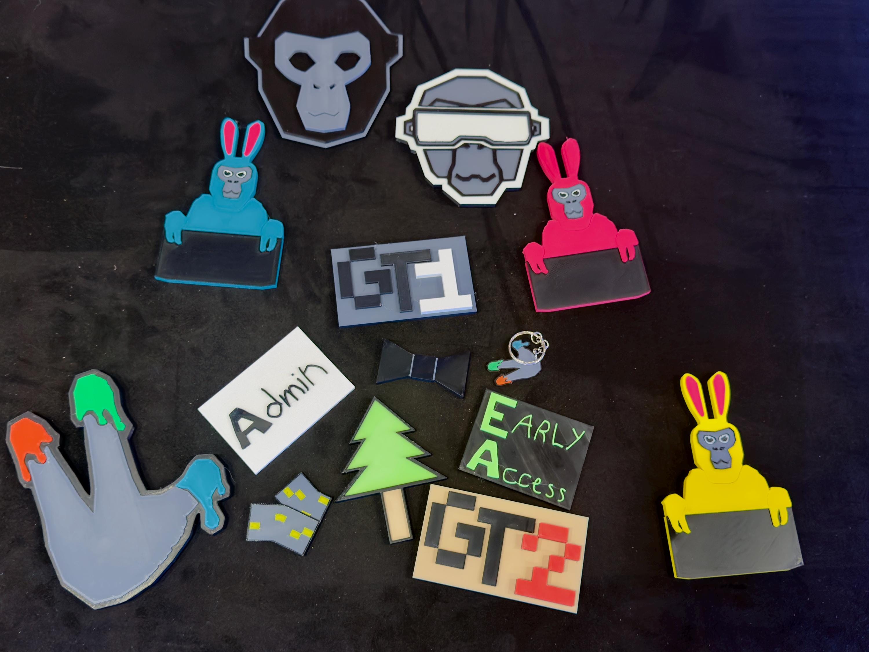 Gorilla Tag Fingerpainter Badge: VR Gamer Keychain or Magnet - Etsy