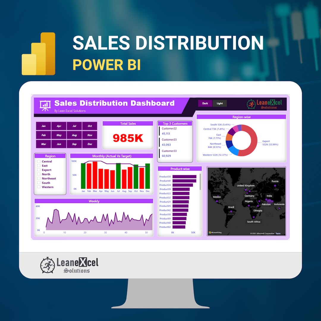 Visualize Sales Distribution: Interactive Dashboard With Theme ...