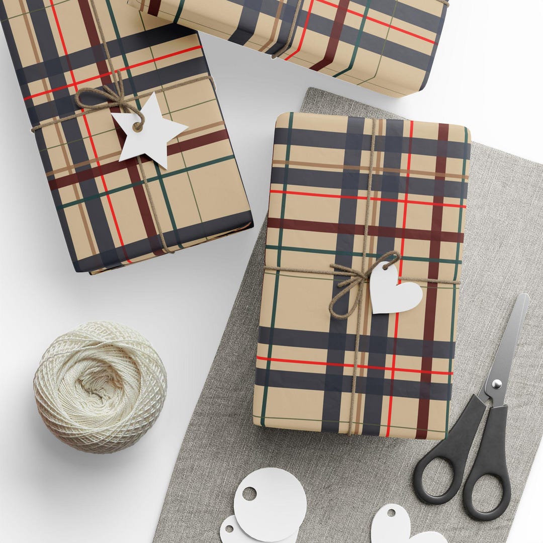 Classic Tartan Wrapping Paper | Ralph-lauren Inspired Plaid Gift Wrap ...